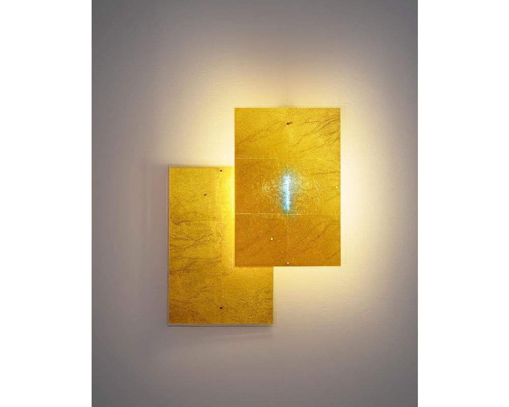 Ingo Maurer 24 Karat Blau Flat Wall Lamp