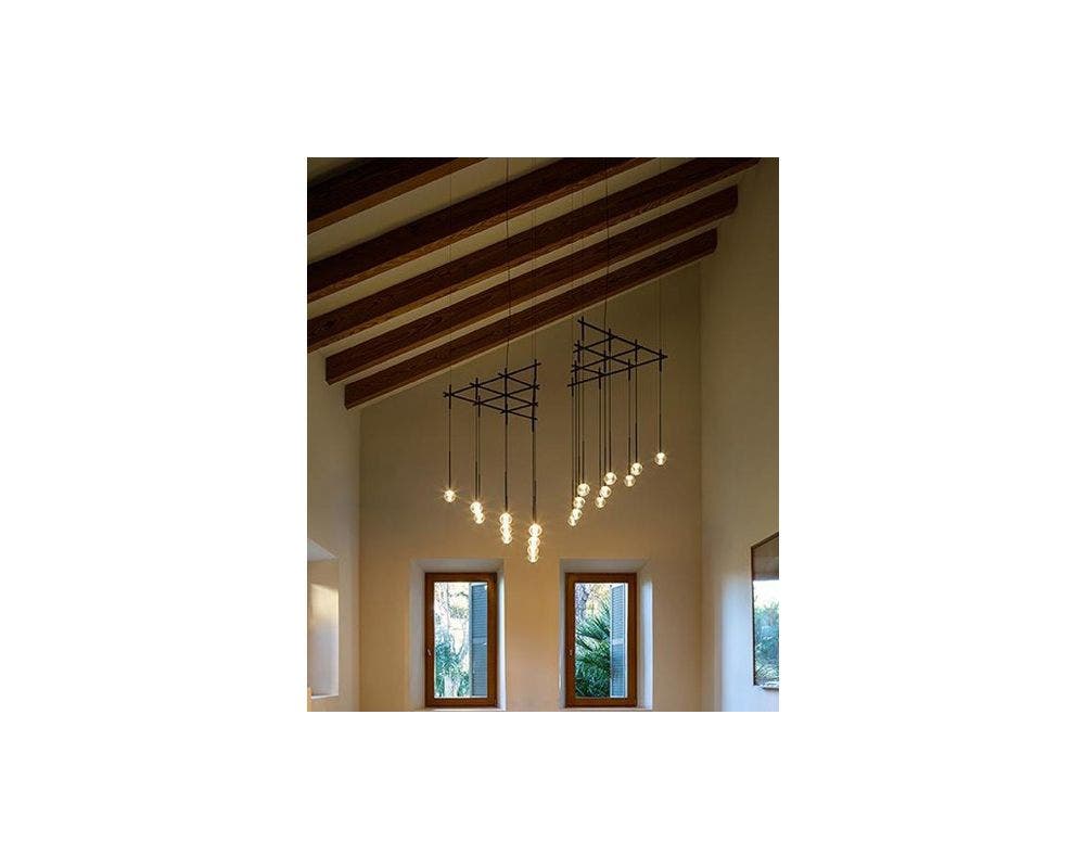 Vibia Algorithm 0827 10-Light Triangular Pendant Lamp