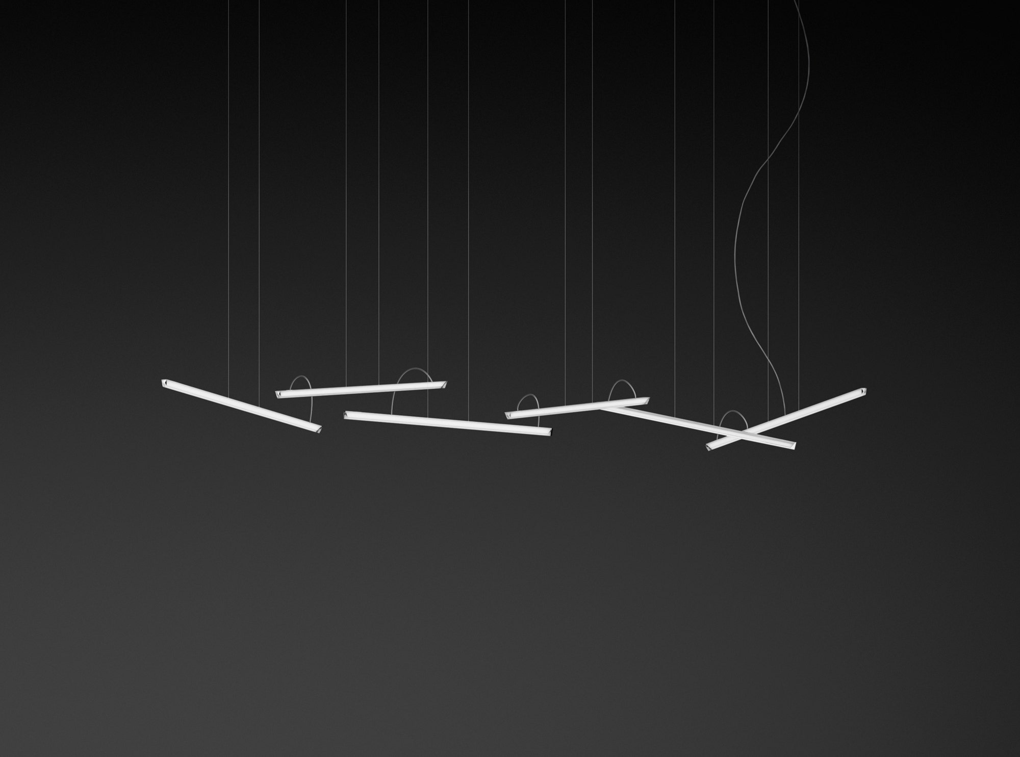 Vibia Halo 2342 Six Light Linear Pendant Lamp