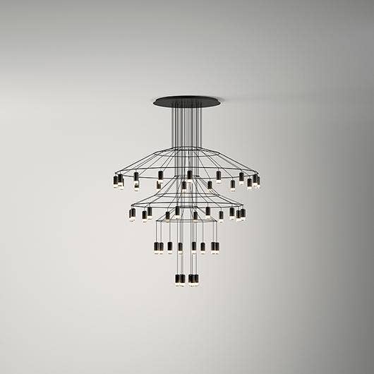 Vibia Wireflow Chandelier 0377 Medium Multi Pendant Lamp