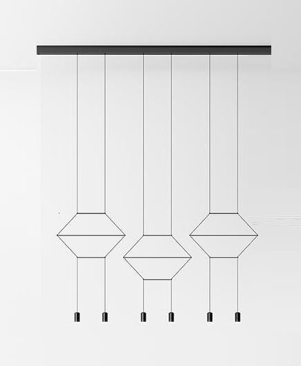 Vibia Wireflow 0325 Lineal 6-Light Pendant Lamp